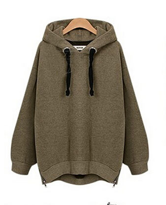 Loose Long-sleeved Hooded Jacket Ax100813hj on Luulla